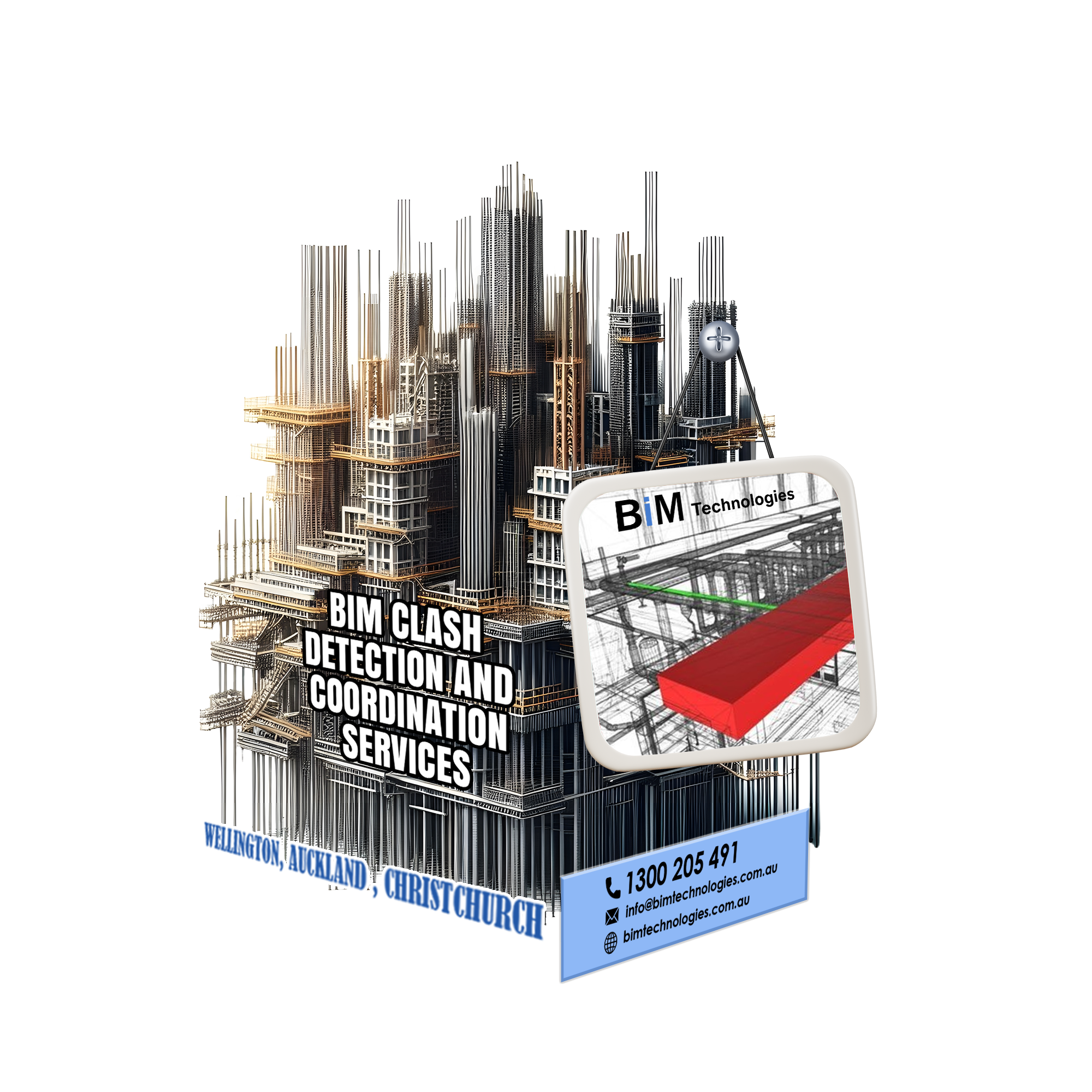 BIM clash detection,coordination services Wellington-bimtech